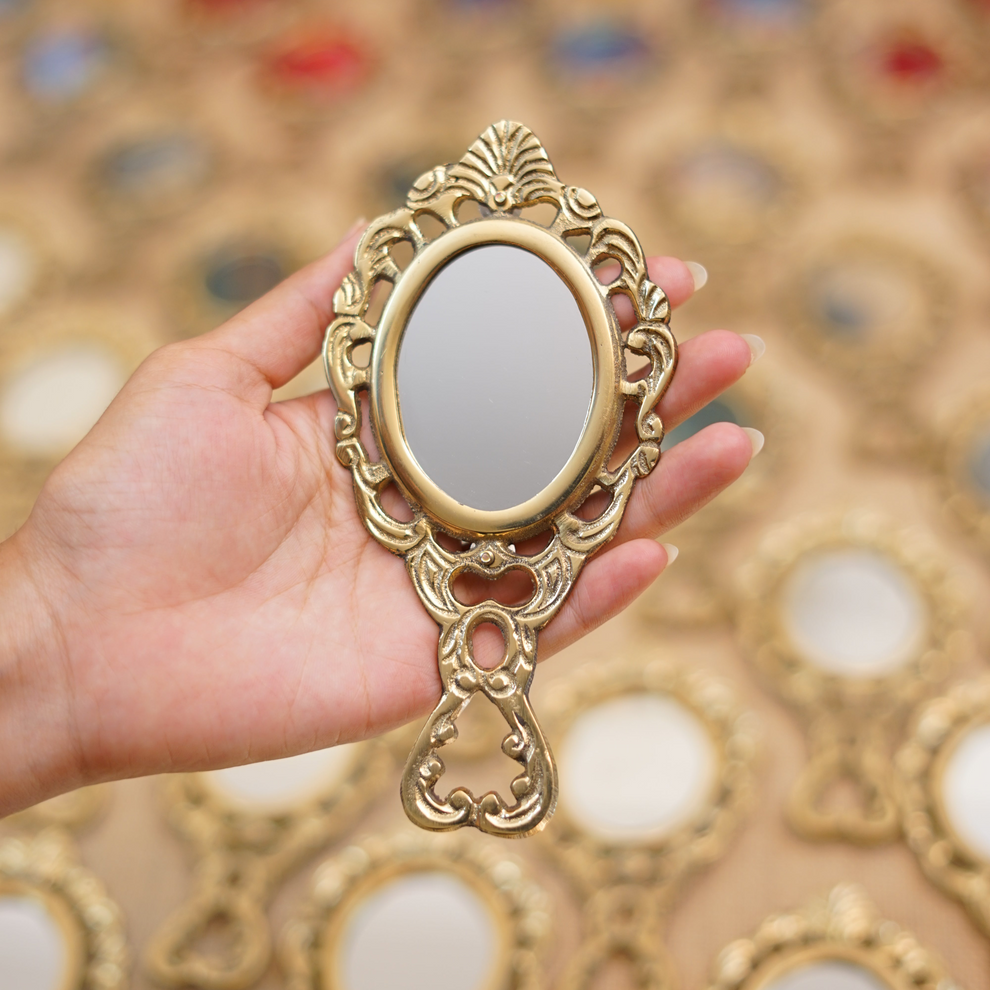 Brass Antique hand mirror – Pai by Lee Gifts