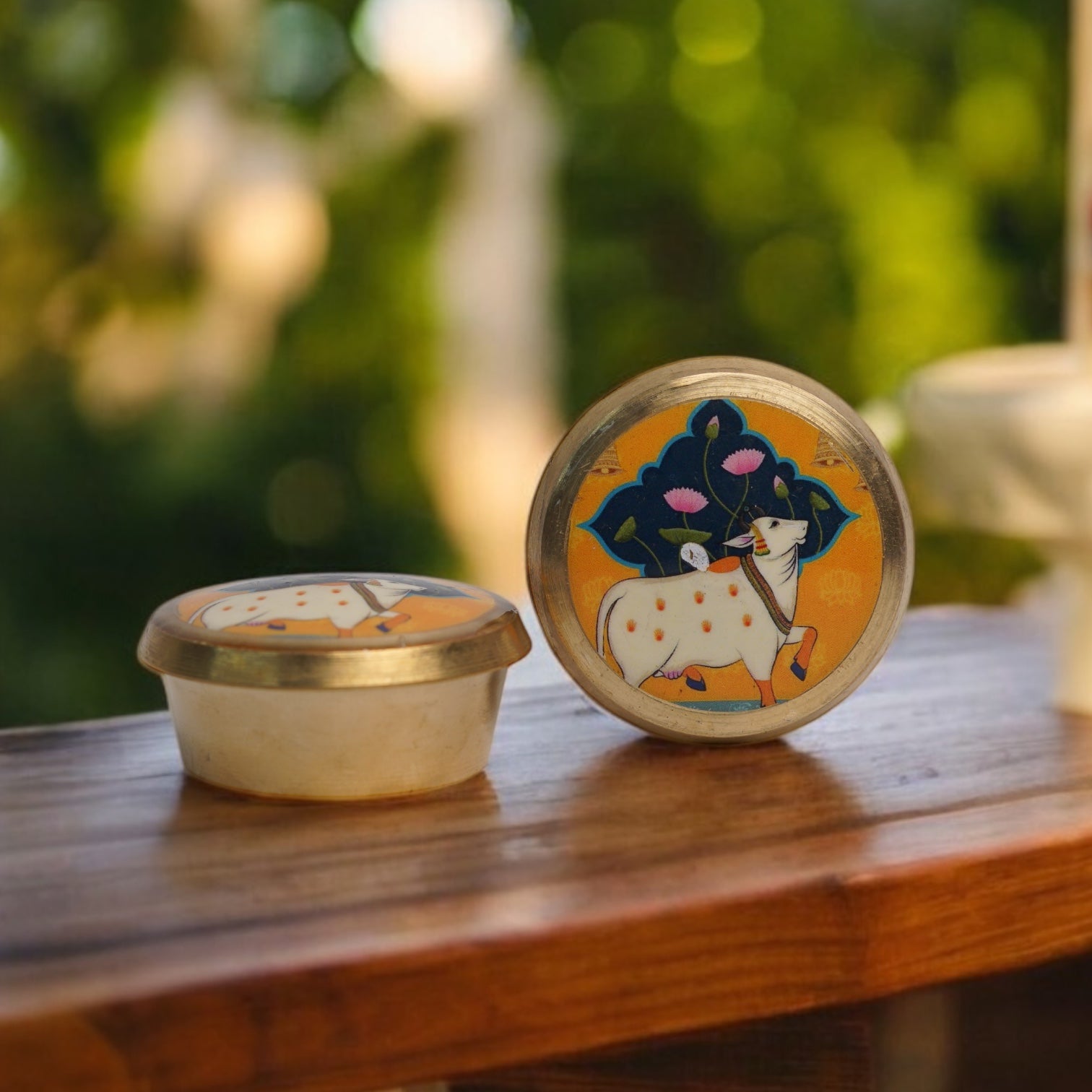 Pichwai Brass kumkum chimil (Assorted) – Pai by Lee Gifts