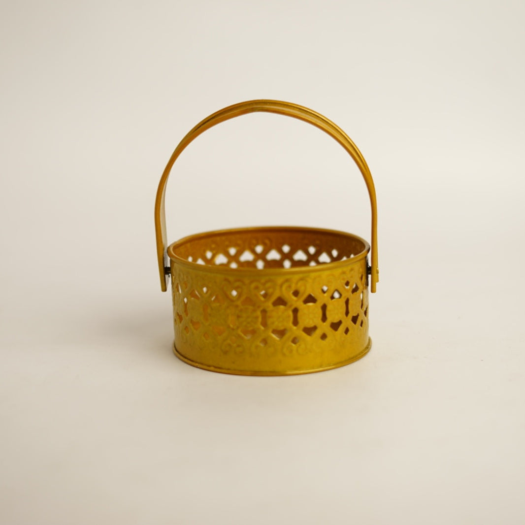 Gold finish basket – Pai by Lee Gifts